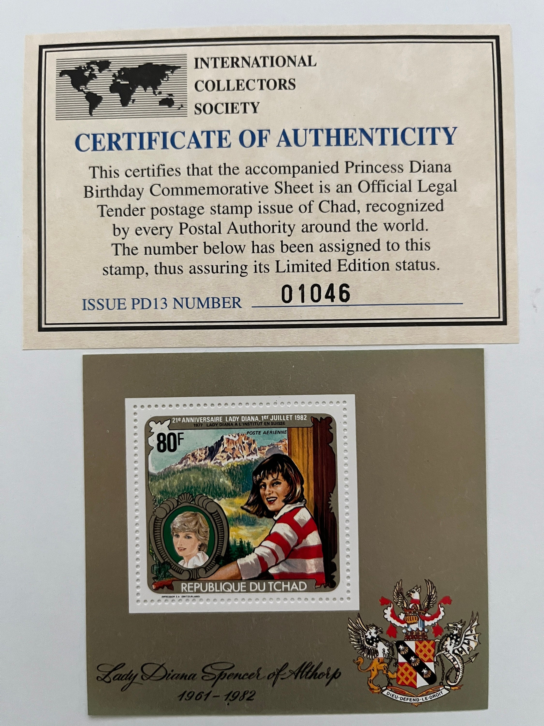 VERY RARE Limited Edition Gold Princess Diana Lady Diana Spencer ...