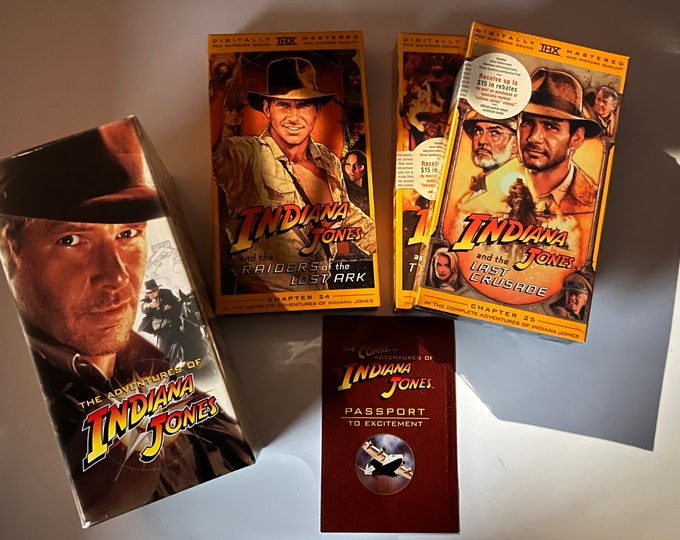 VHS Indiana Jones VHS Box Set Collector's Edition Trilogy - Etsy