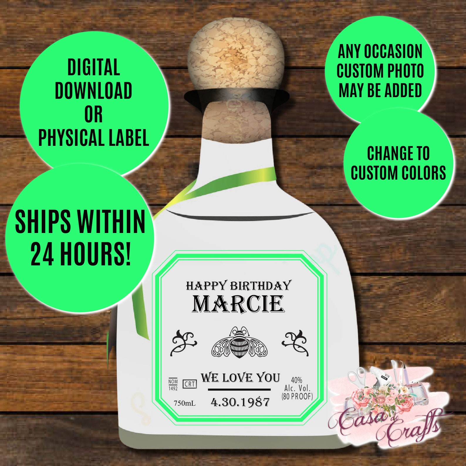 Patron Label Template Free