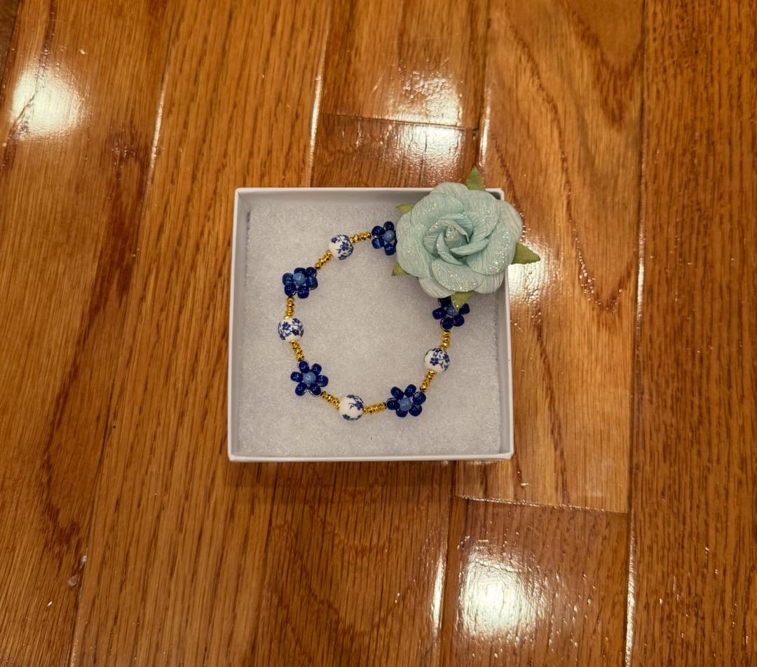 Blue Flower and Fancy Inspired Bracelet Bracelet - Etsy