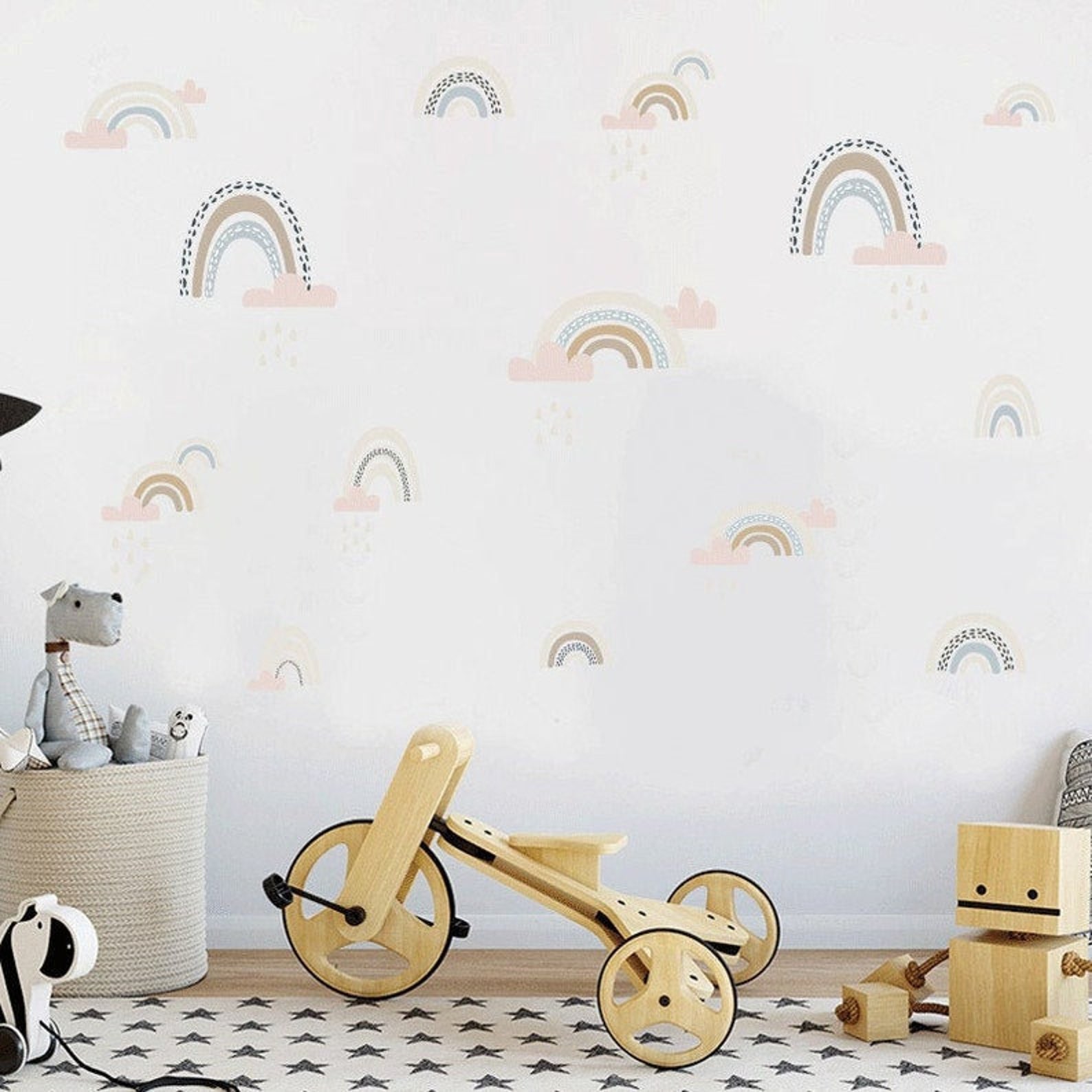 Rainbow Wall Stickers Wall Decor Bedroom and Playroom - Etsy