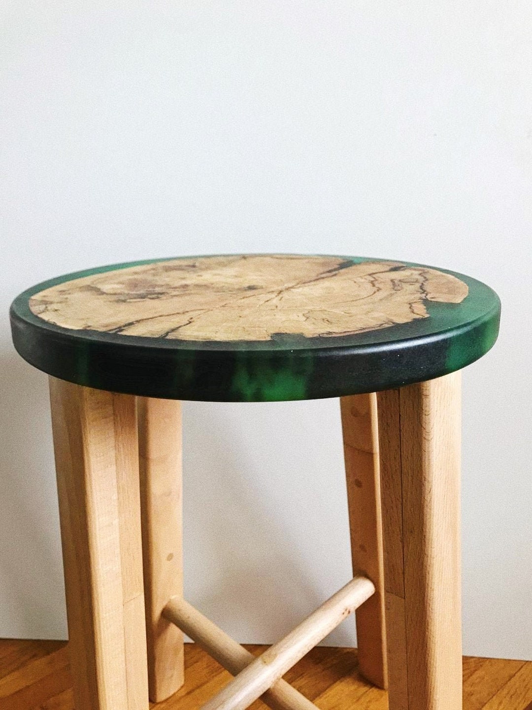 Epoxy Resin Wood Stool, Epoxy Furniture Live Edge, Rustic Chair - Etsy