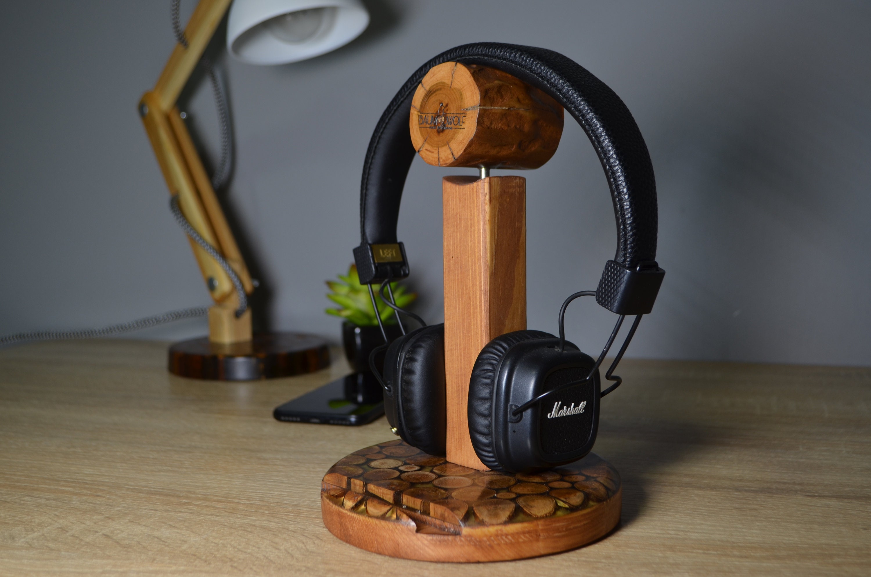 Wooden Headphone Station Headphone Organizer Headset Stand | Etsy