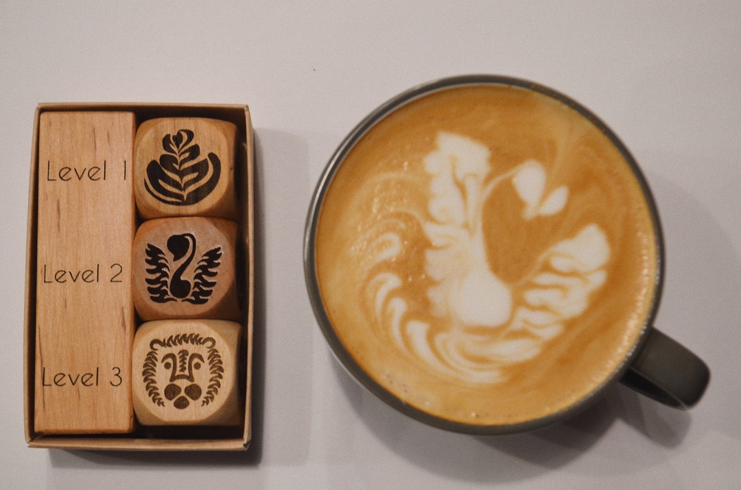 Latte Art Cubes, Latte Art Dice, Barista Gift, Barista Stencils ...