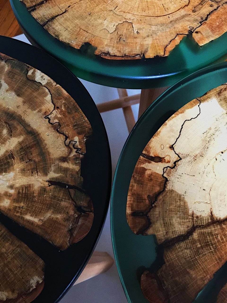 Epoxy Resin Wood Stool Epoxy Furniture Live Edge Rustic | Etsy