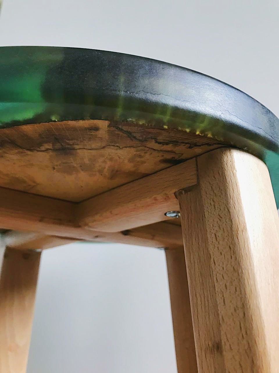 Epoxy Resin Wood Stool Epoxy Furniture Live Edge Rustic | Etsy