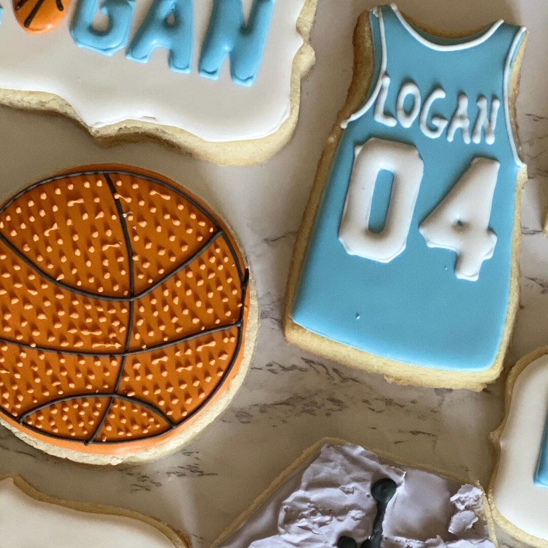 Basketball Decorated Sugar Cookies - Etsy