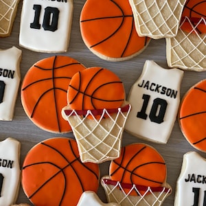 Basketball Decorated Sugar Cookies , Sports Cookies - Etsy