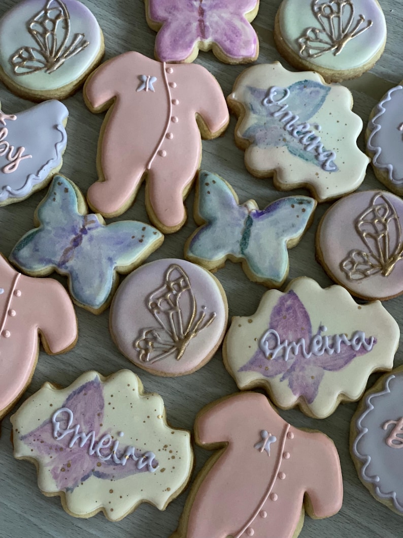 Butterfly Baby Shower Cookies , Baby Girl Show Treats - Etsy