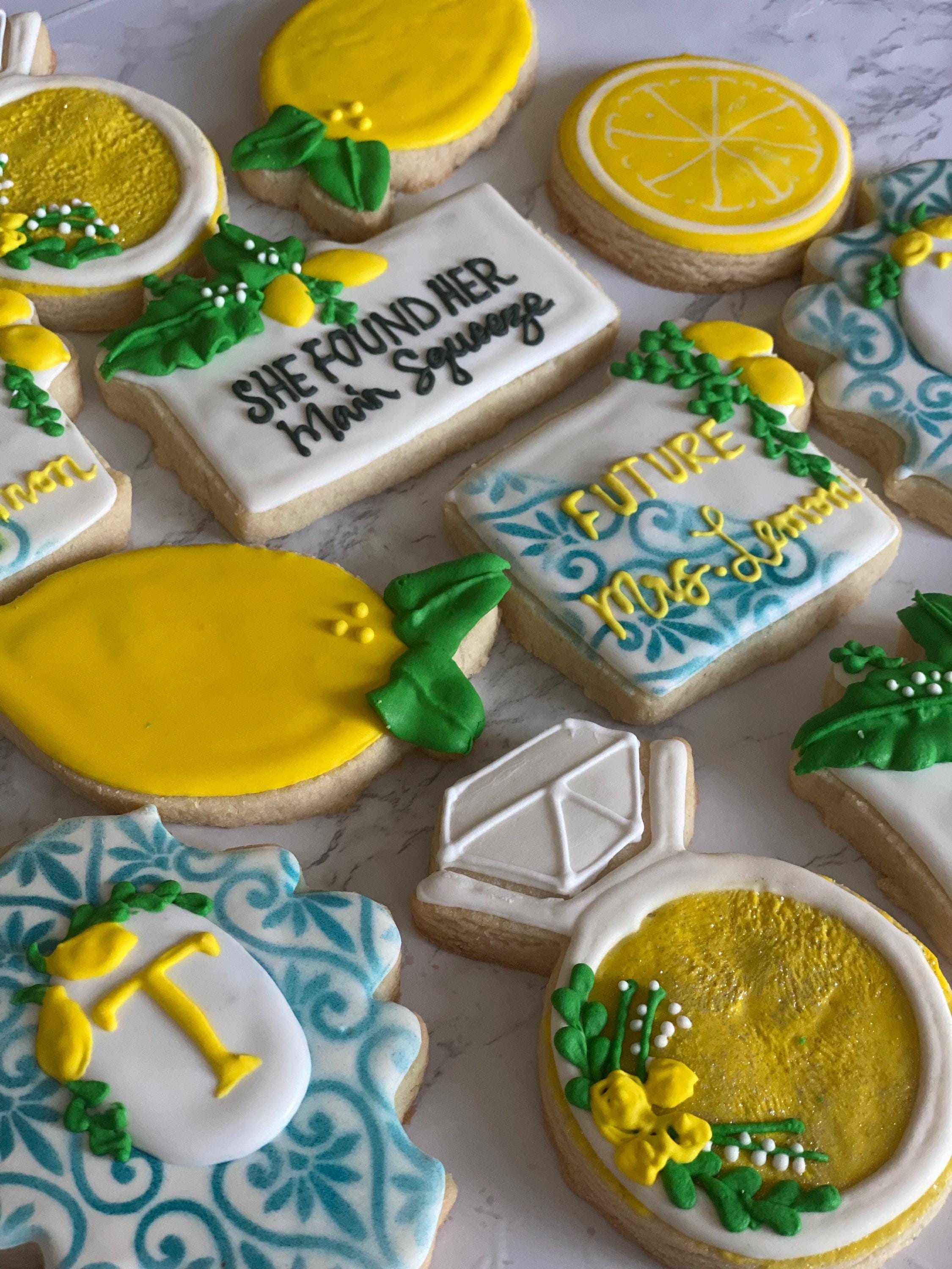 Mediterranean Tile Engagement Cookies - Etsy