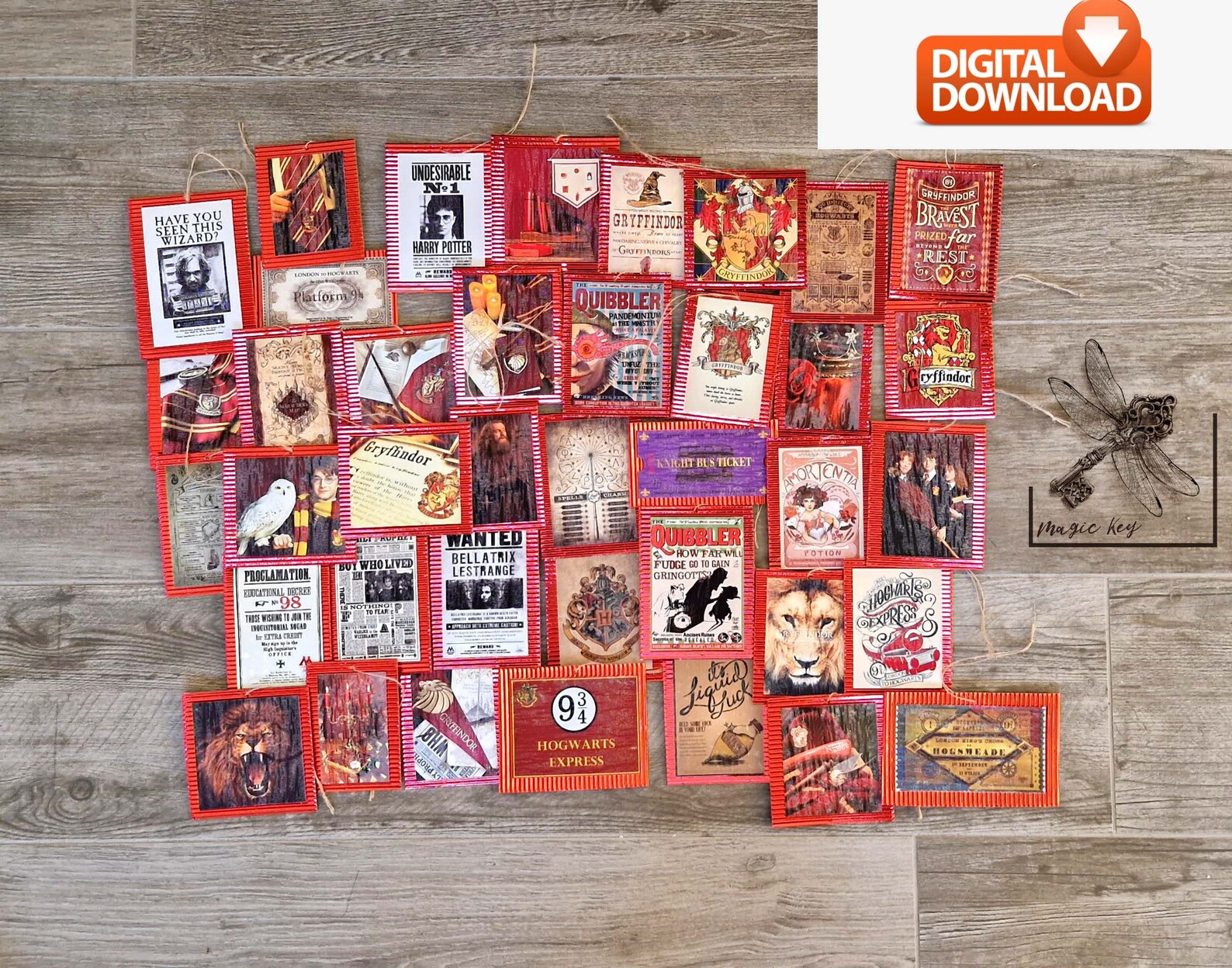 HP Printable Mini Posters Prop Replica Ornaments Christmas - Etsy