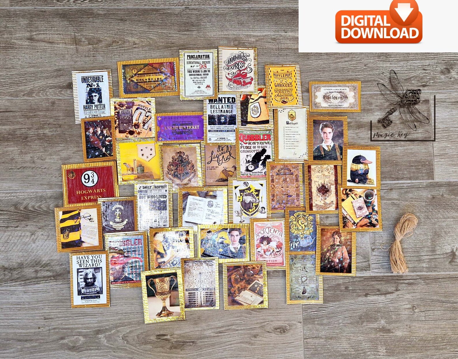 HP Printable Mini Posters Prop Replica Ornaments Christmas - Etsy