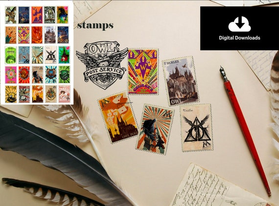 HP Printable Post Stamps Owl Post Posters Prop Replica | Etsy