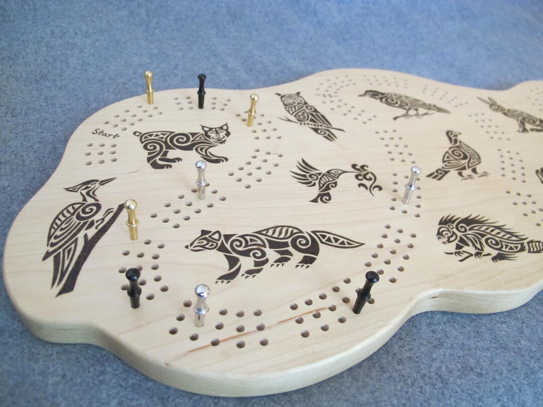 Woodland Animals Cribbage Board - Etsy