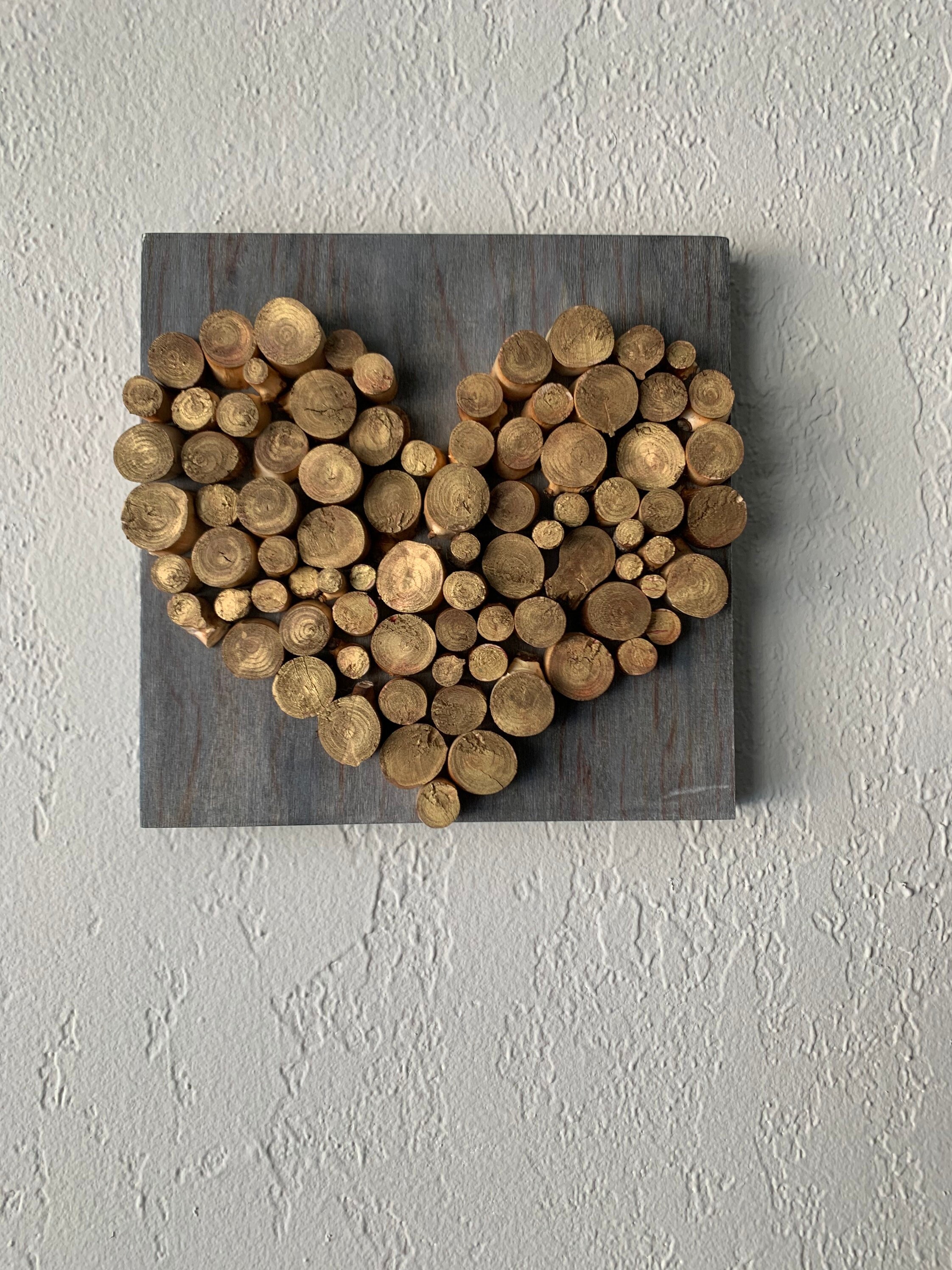3-D Rustic Wooden Heart Wall Decor - Etsy