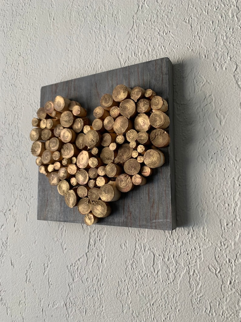 3-D Rustic Wooden Heart Wall Decor - Etsy