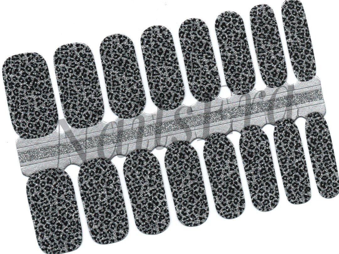 Spotty Glitter Leopard Print Nail Wraps - Etsy
