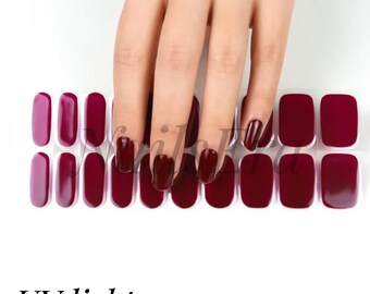 Semi-cured Gel Nail Wraps Nail Decals Nail Stickers Nail Strips Press ...
