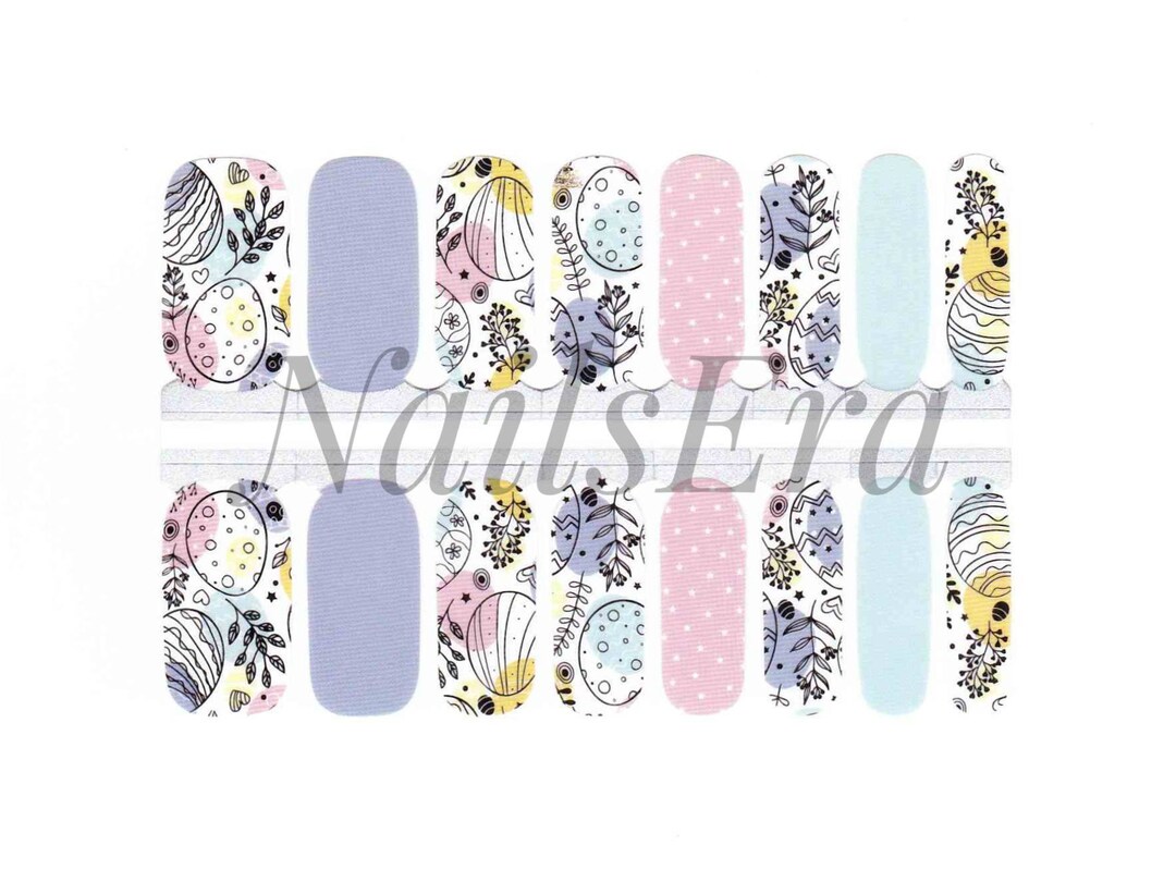 Abstract Spring Pastel Nail Wraps / Nail Strips / Nail Stickers - Etsy