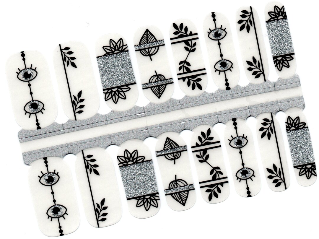 Black Overlay Nail Wraps, Nail Strips, Nail Stickers - Etsy