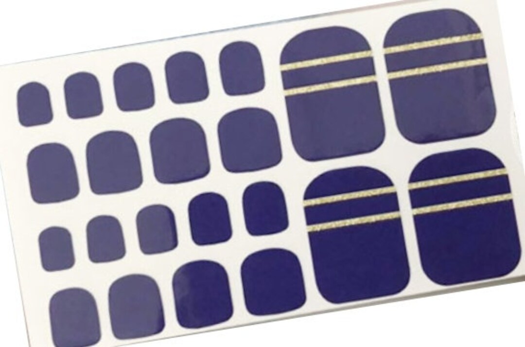 Navy Blue Toe Nail Wraps / Nail Strips / Nail Stickers - Etsy