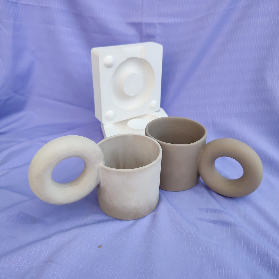 Slip Casting Ceramic Mug Handle Plaster Mold, Handmade Pottery Coffee ...