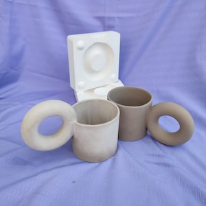 Slip Casting Ceramic Mug Handle Plaster Mold, Handmade Pottery Coffee ...