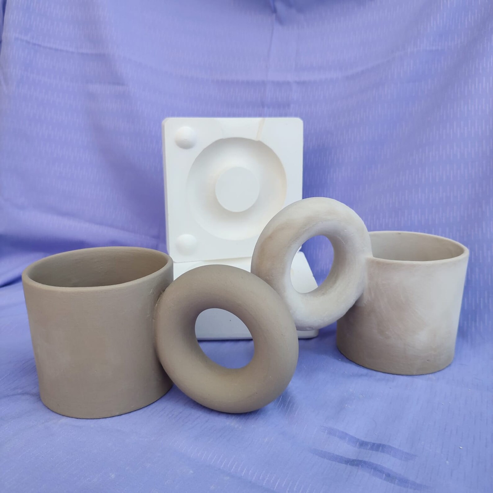 Slip Casting Ceramic Mug Handle Plaster Mold, Handmade Pottery Coffee ...