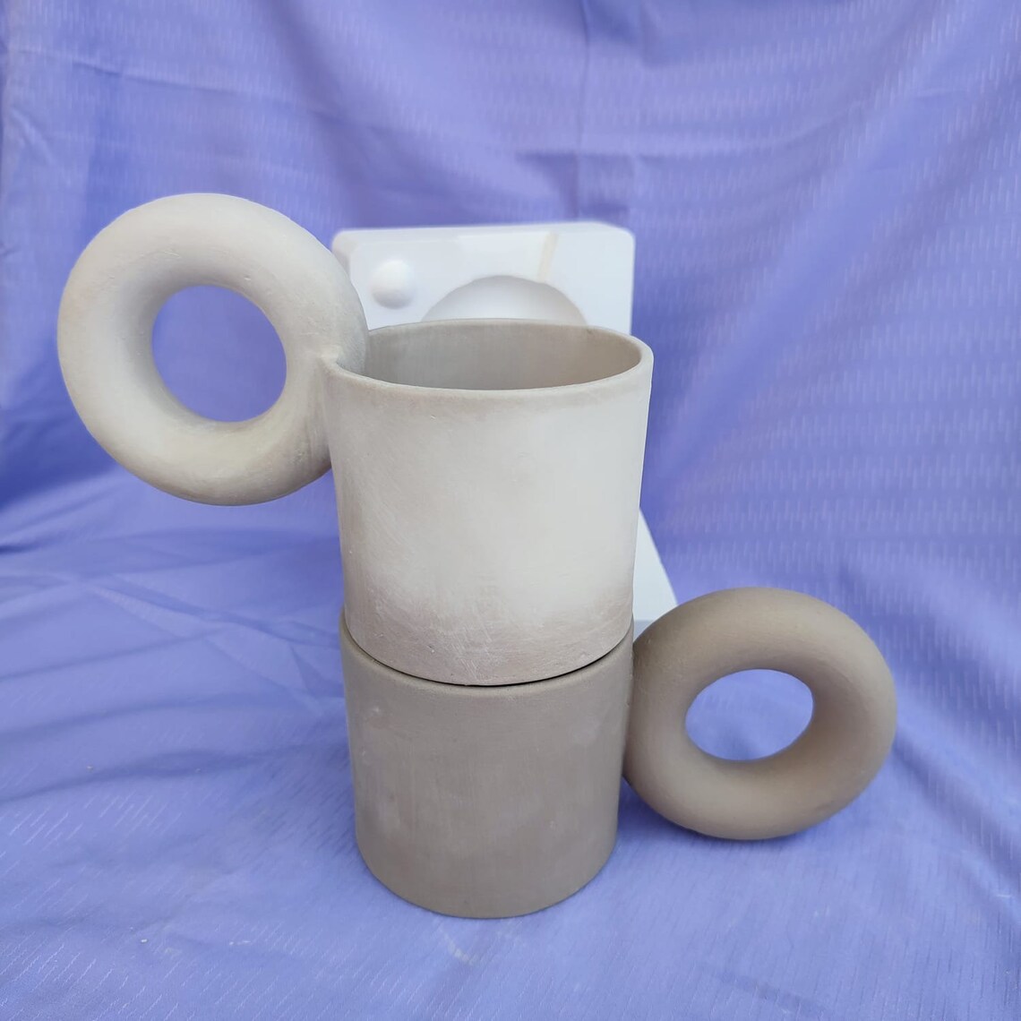 Slip Casting Ceramic Mug Handle Plaster Mold, Handmade Pottery Coffee ...
