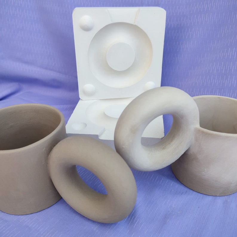 Slip Casting Ceramic Mug Handle Plaster Mold, Handmade Pottery Coffee ...
