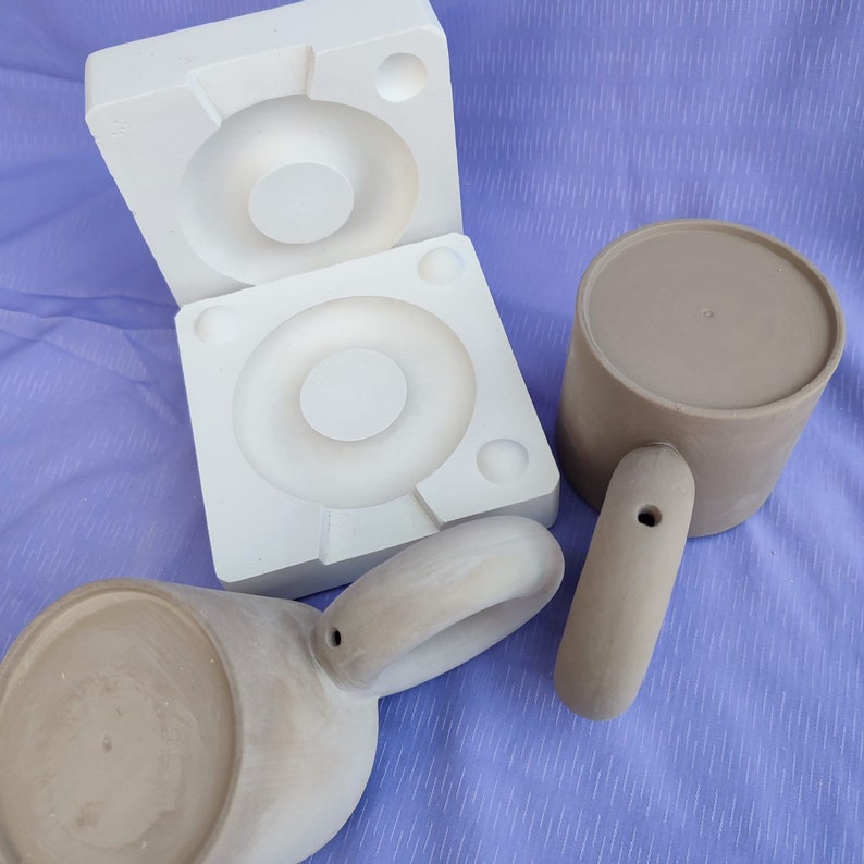 Slip Casting Ceramic Mug Handle Plaster Mold, Handmade Pottery Coffee ...