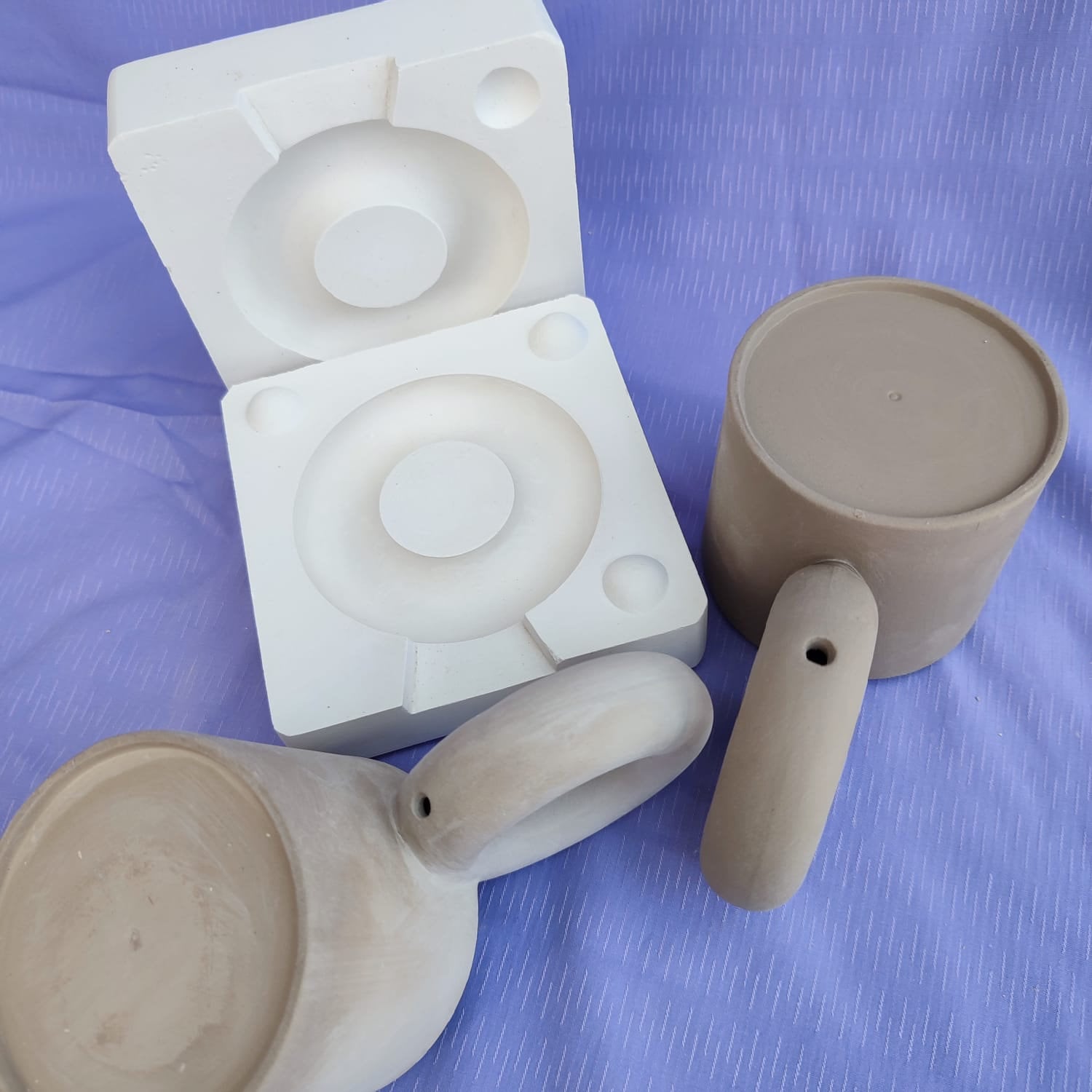 Slip Casting Ceramic Mug Handle Plaster Mold, Handmade Pottery Coffee ...