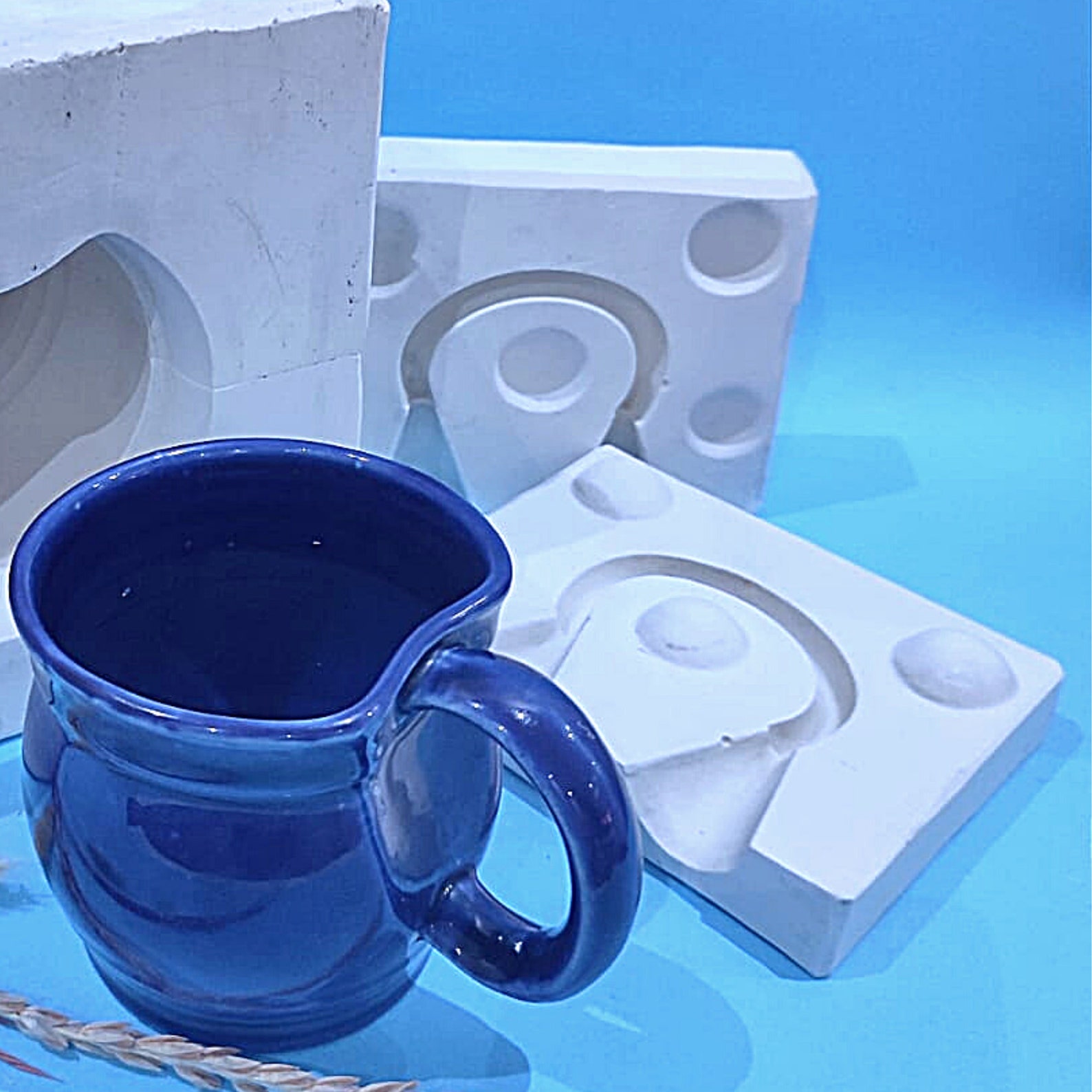 Slip Casting Ceramic Mug Handle Plaster Mold, Handmade Pottery Coffee ...