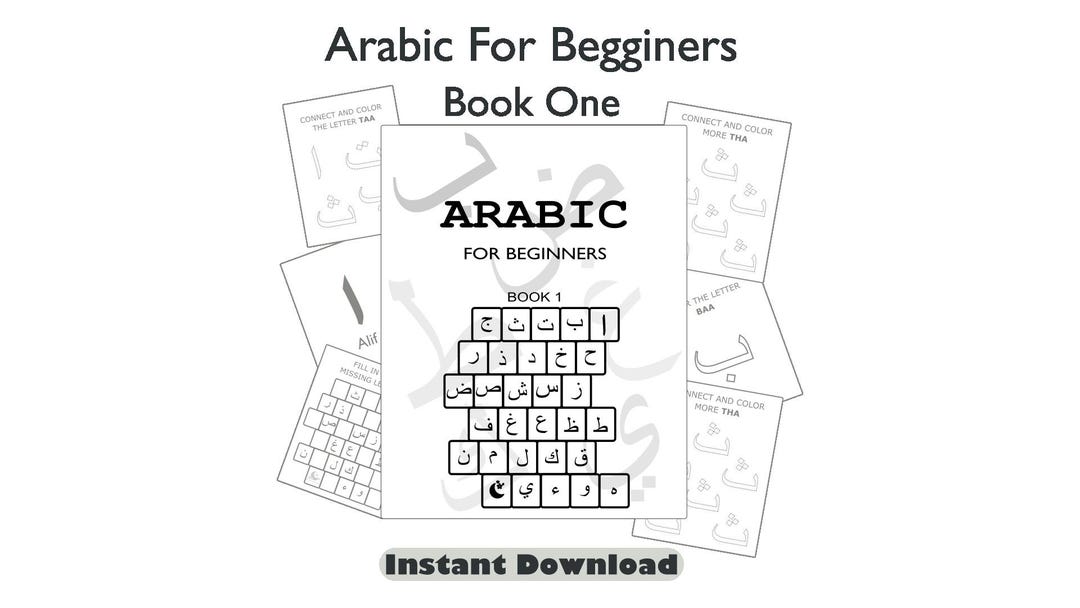 Arabic Alphabet Tracing and Coloring Book for Beginners (digital ...