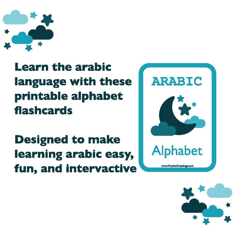 Arabic Alphabet Flashcards, Digital Arabic Alphabet Flashcards ...
