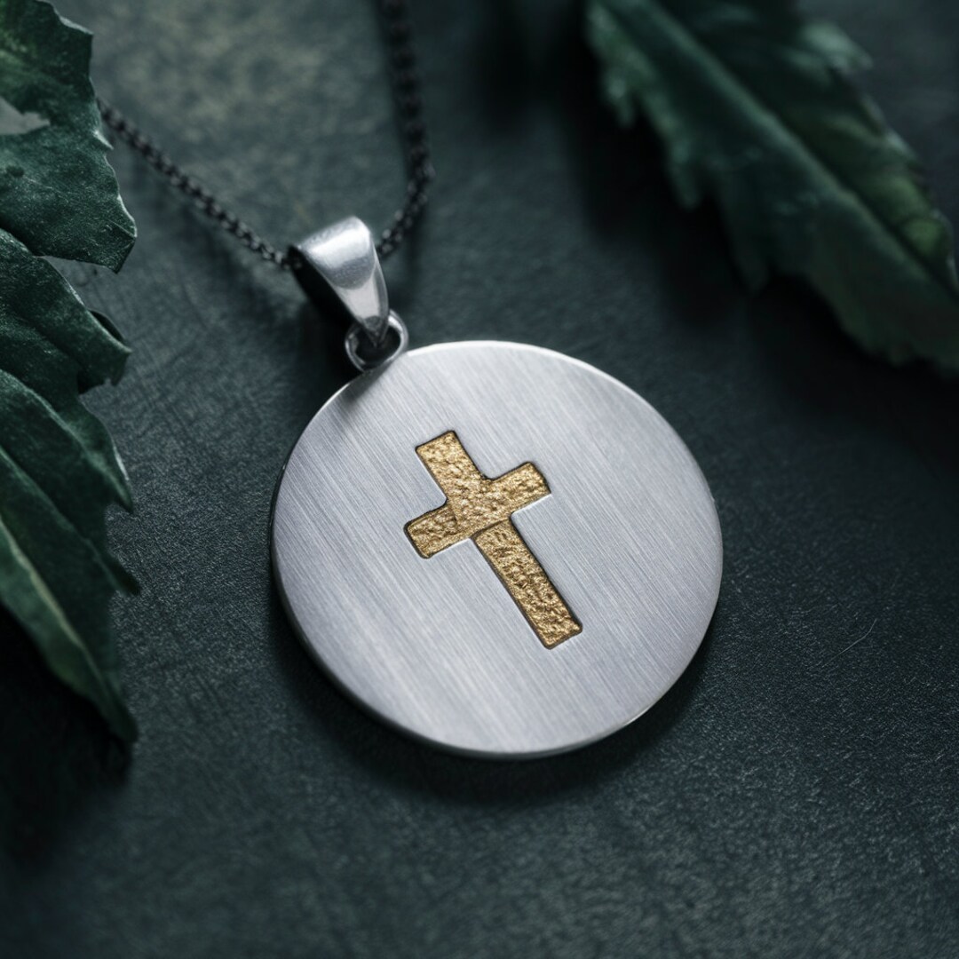 Peaceful Cross Pendant in 925 Silver by White Alpina - Etsy