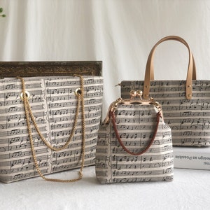 Hand Drawn Pentatonic Pattern Vintage Style Kiss Lock Handbag With ...