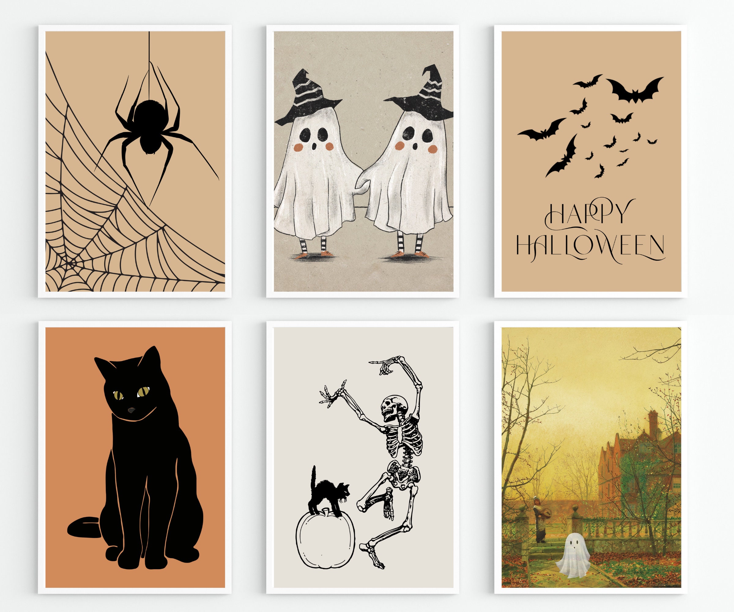 Halloween Art Mega Bundle Set, Set of 8, Halloween Gallery Wall ...