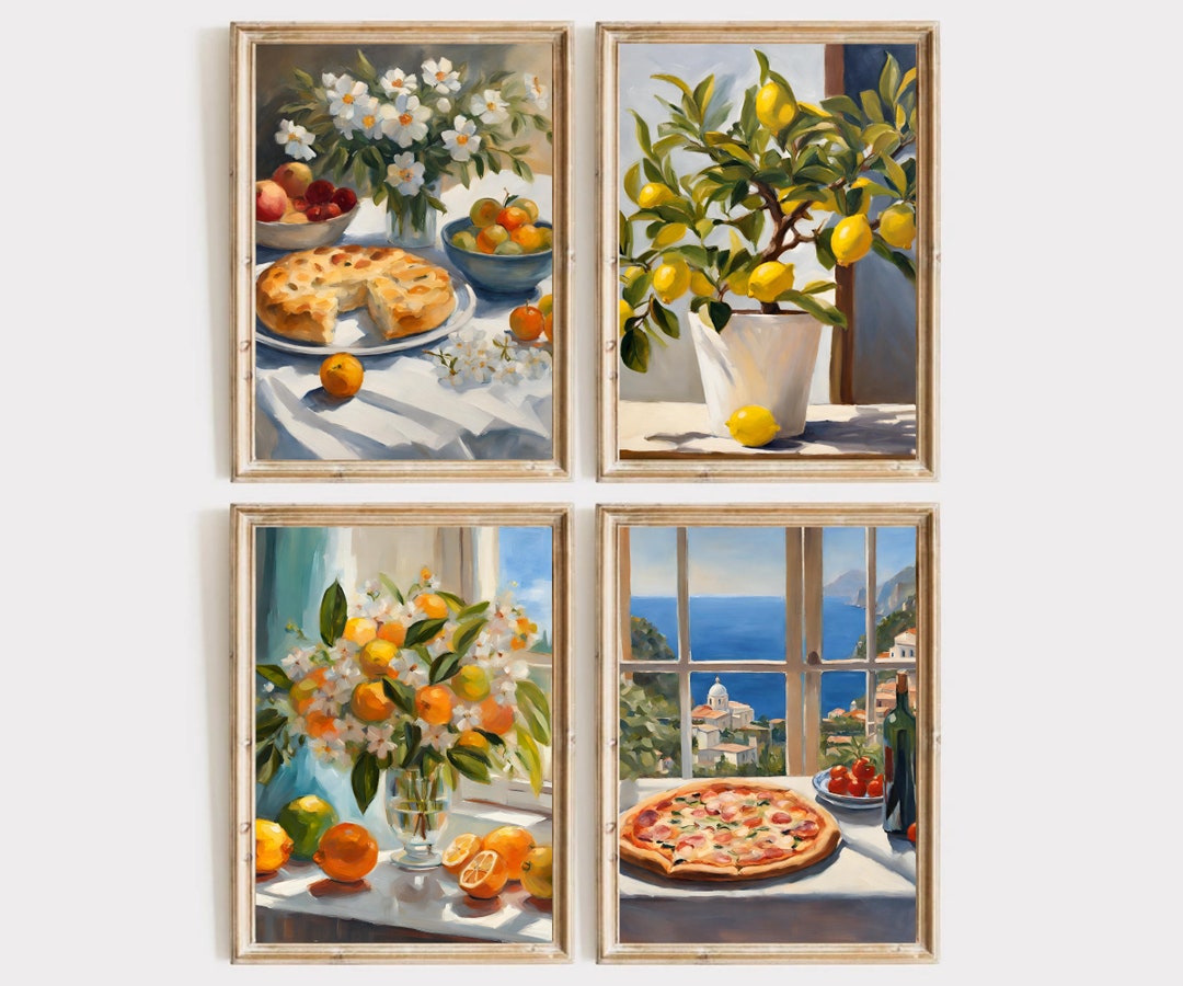 Italian Kitchen Print Set of 4 PRINTABLES | Kitchen Wall Art | Citrus ...