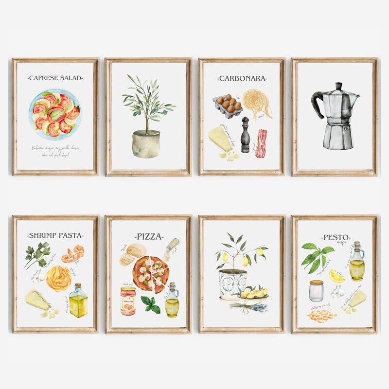 Kitchen Art Set - Etsy