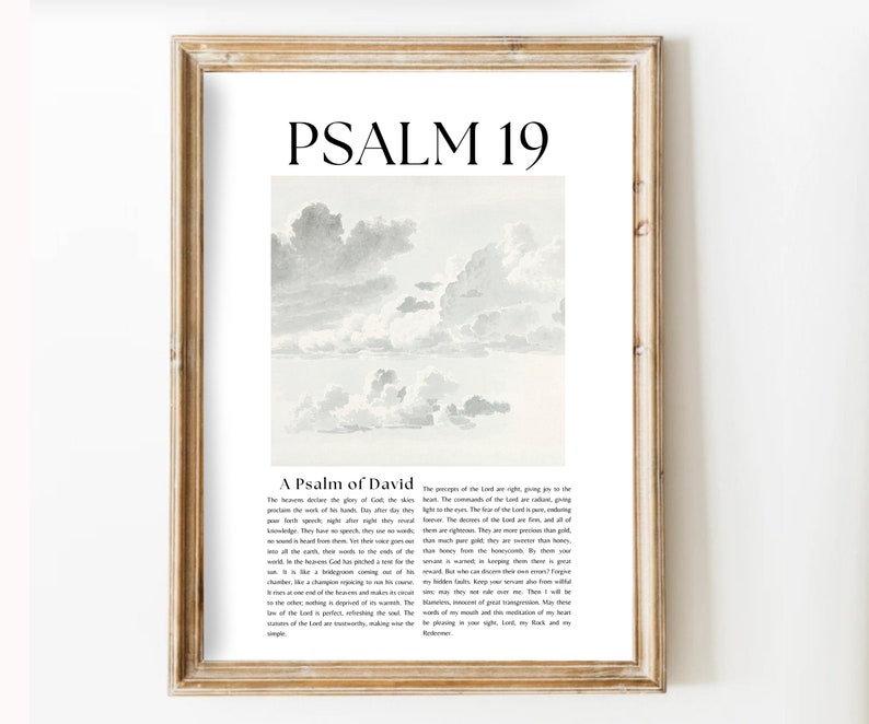Set of 2 Prints Scripture Wall Art, Psalm 23 Vintage Bible Verse Print ...