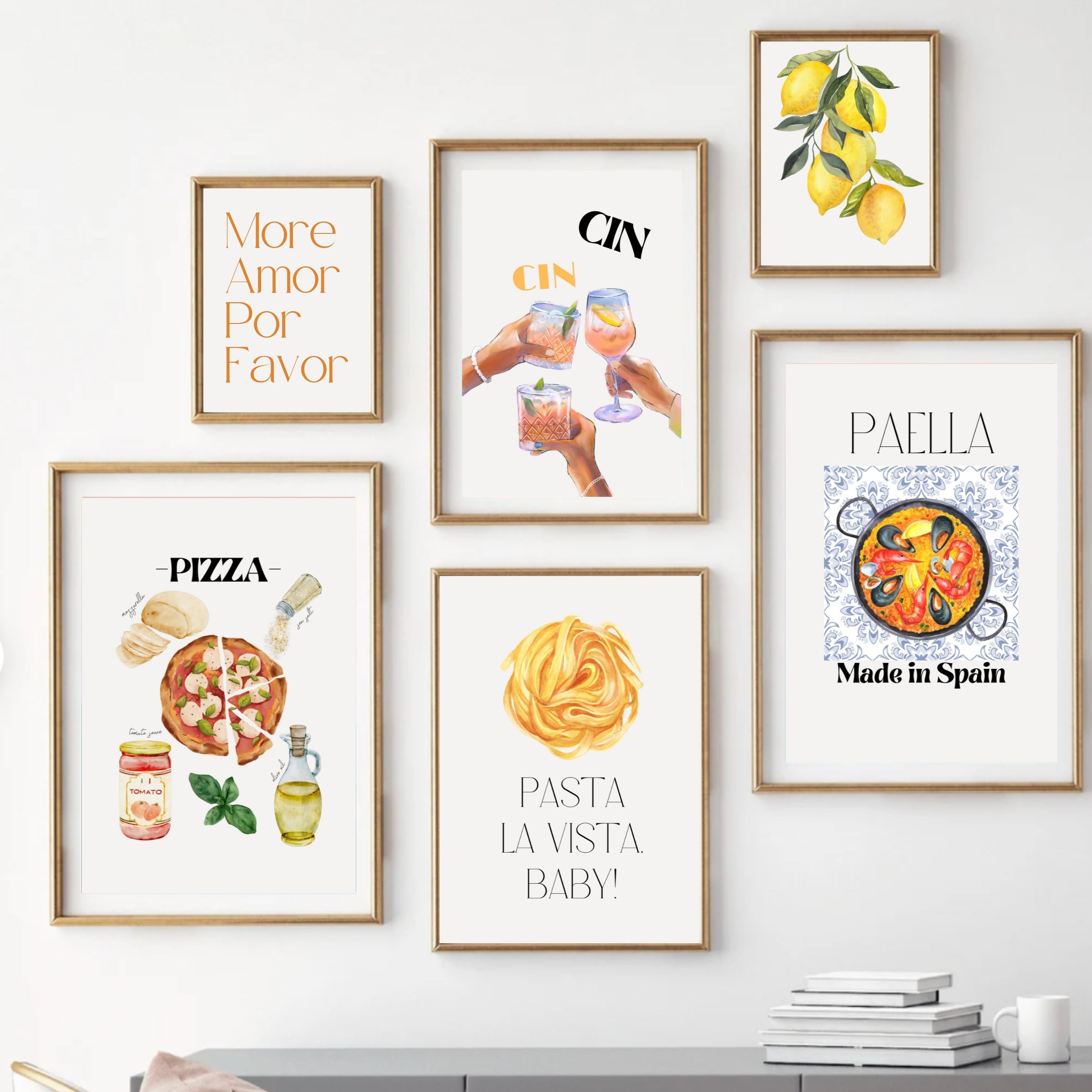 Kitchen Print Set of 9 PRINTABLES Kitchen Wall Art Kitchen - Etsy