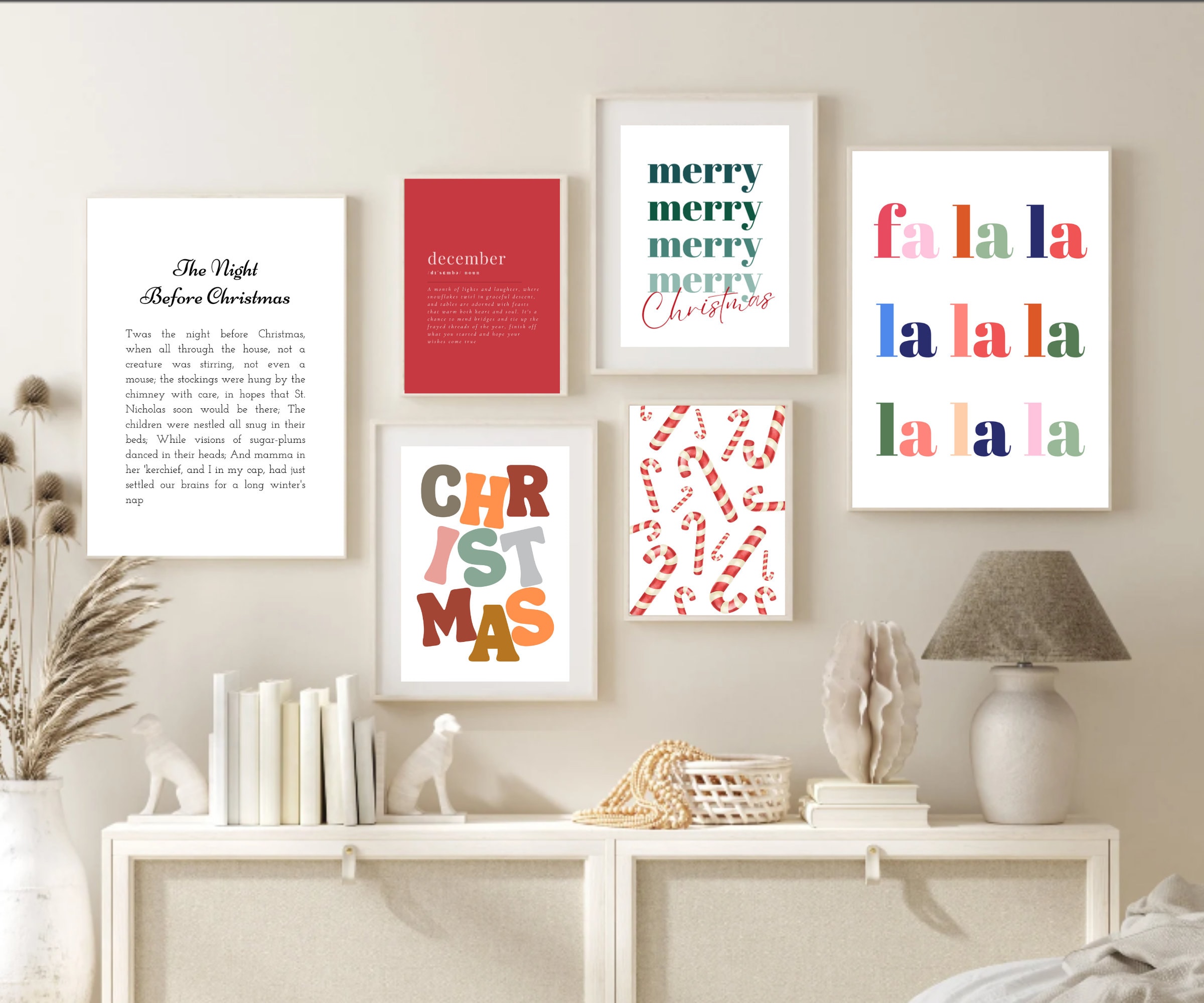 Gallery Set of 14 Christmas Prints Xmas Printable Home Decor Christmas ...