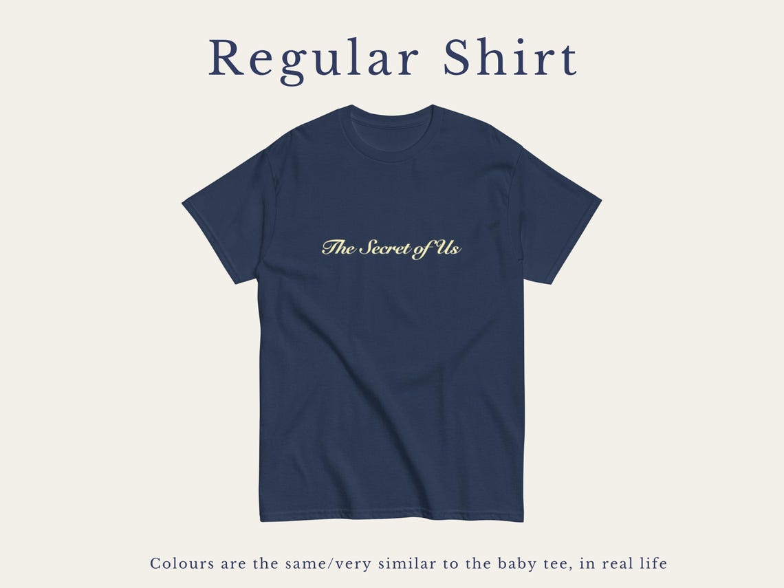 PRE ORDER 'the Secret of Us' Baby Tee, Inspired by Gracie Abrams New ...