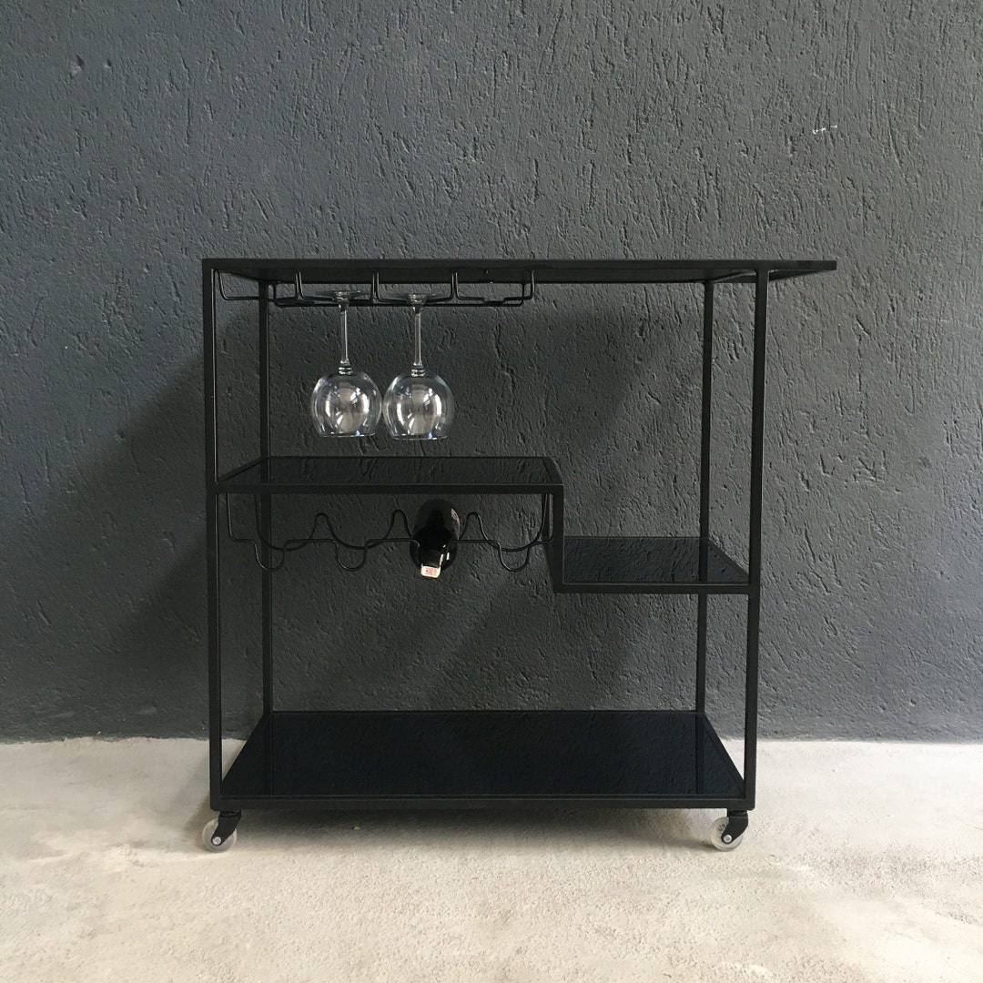 Metal Service Trolley, Modern Bar Cart, Dinner Trolley, Cocktail Bar ...