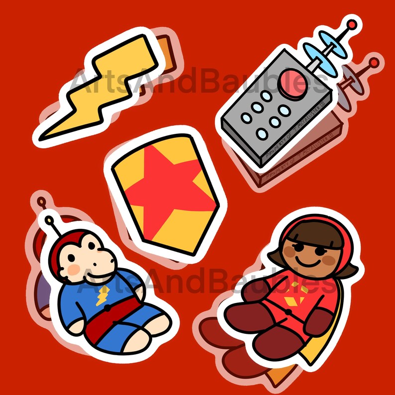 Wordgirl Inspired Sticker (10) Pack 1.5 X 1.5 In. - Etsy
