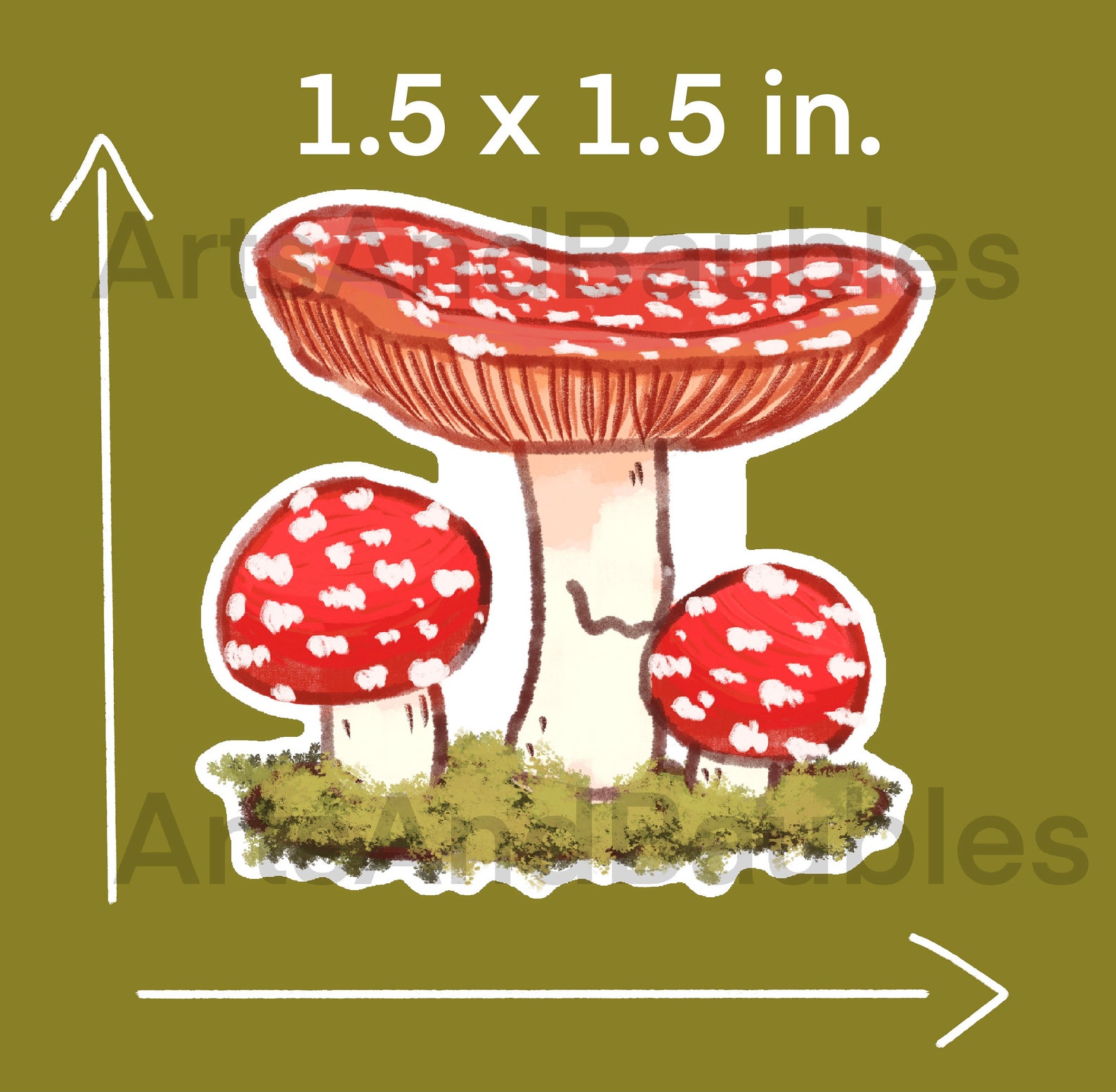 Mushroom (10) Sticker Pack 1.5x1.5in. - Etsy