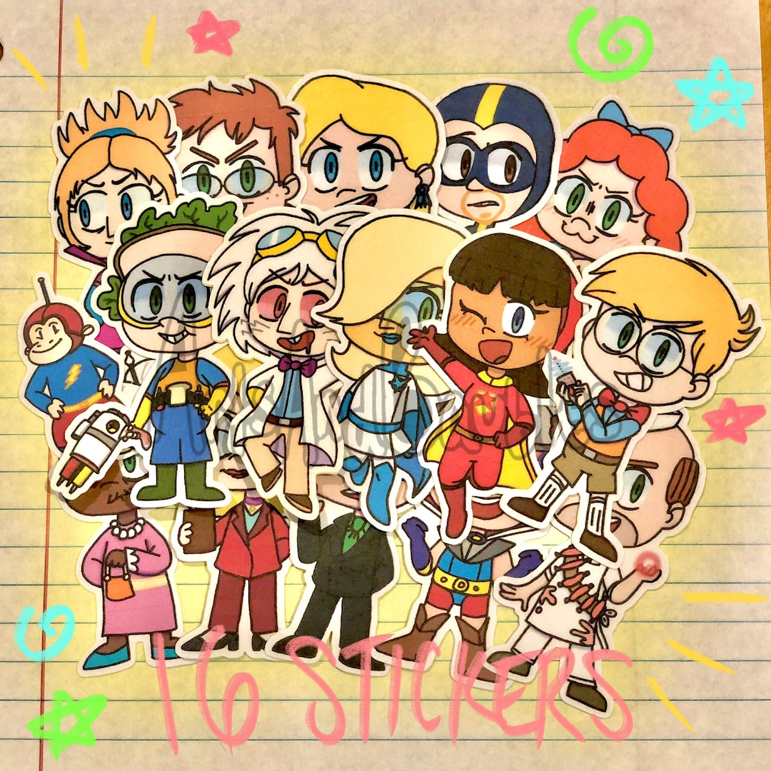 Wordgirl Stickers 16 Pack - Etsy