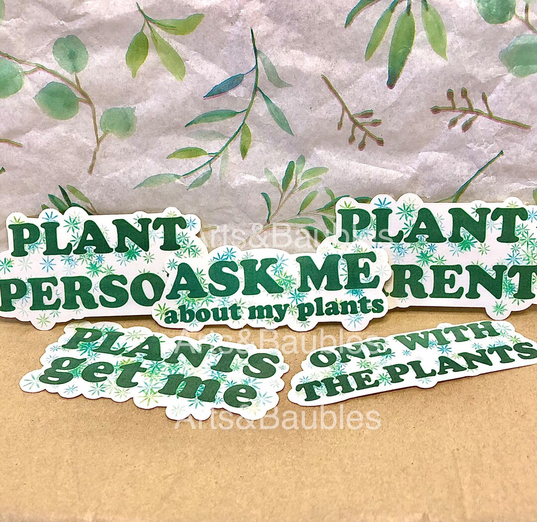 Plant Sayings Sticker (5 Pack) - Etsy
