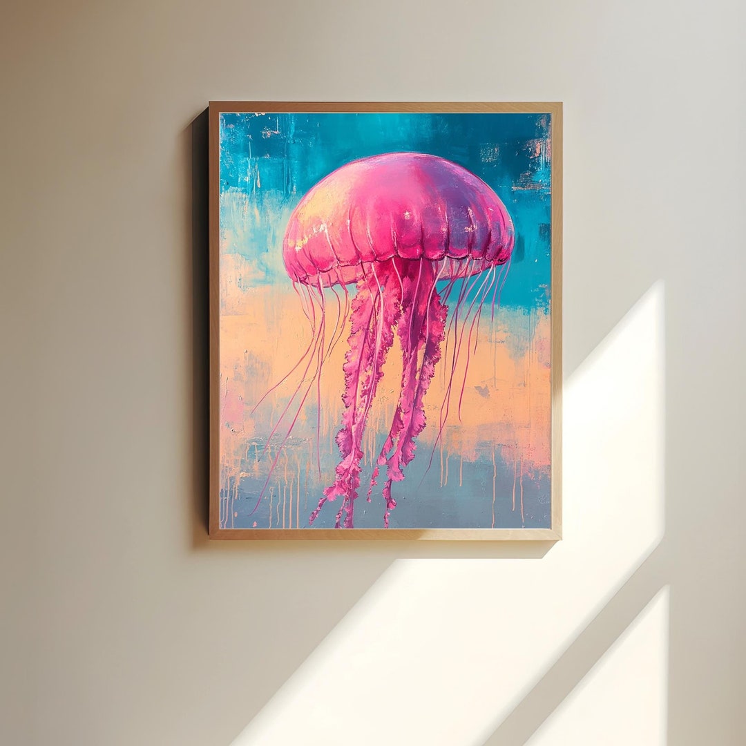 Jellyfish Poster, Jellyfish Wall Art, Jellyfish Wall Art, Jellyfish ...